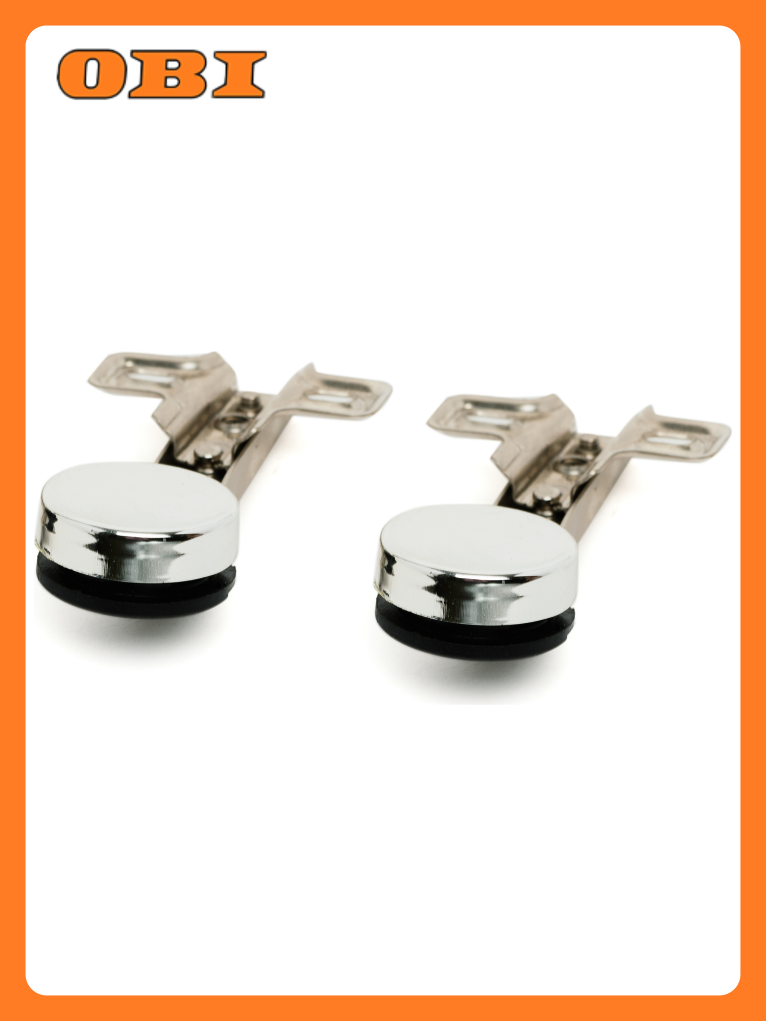 Петля мебельная Lemax Prof 2PCS-M120-HALF, для стекла, сталь, серебристая