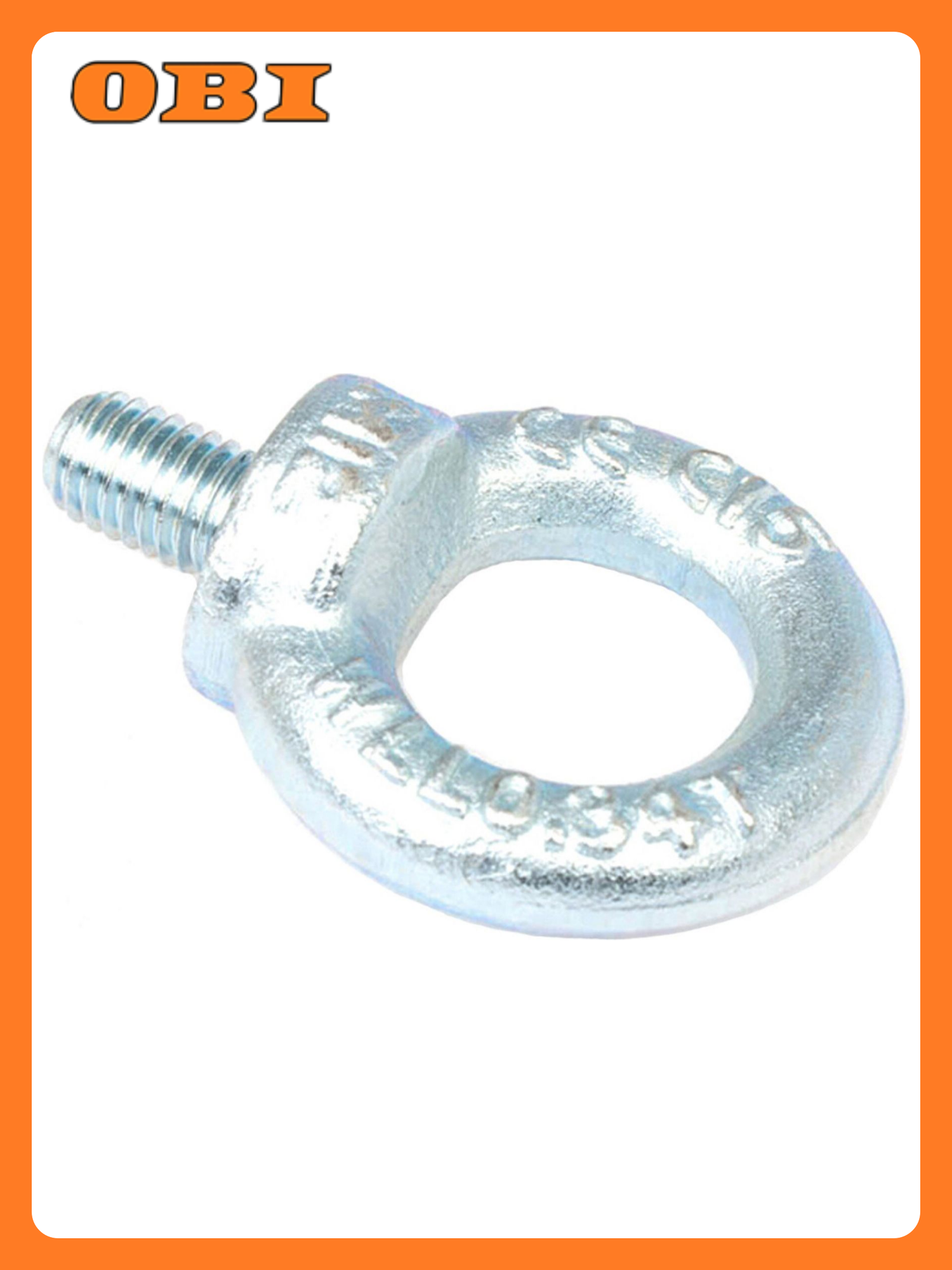 Рым-болт DIN 580, нержавеющая сталь, ПВХ покрытие, серебристый, диаметр резьбы M10, 1 шт