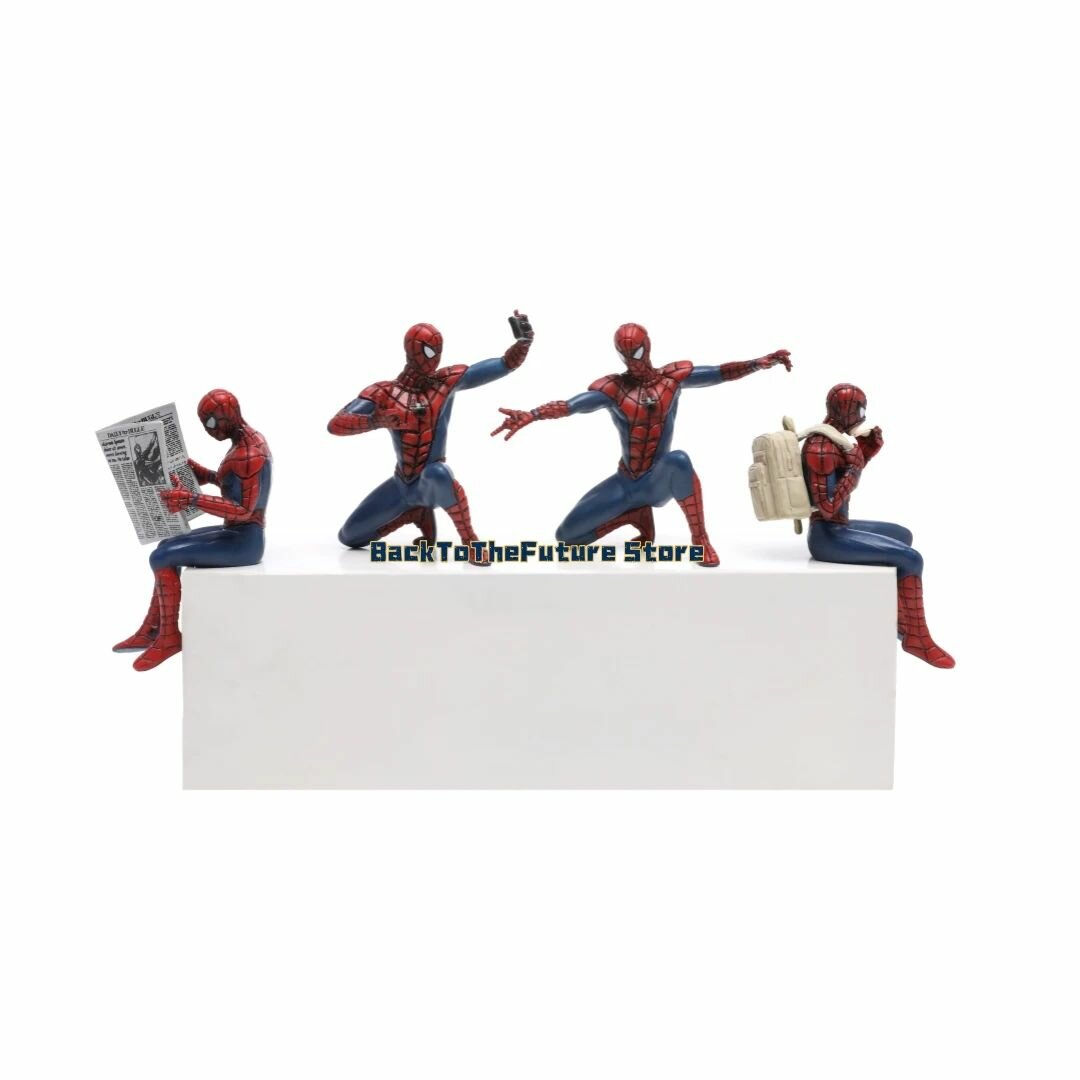 Фигурки Человек-Паук "Newspaper Spider Man", 4 шт, пластиковый материал