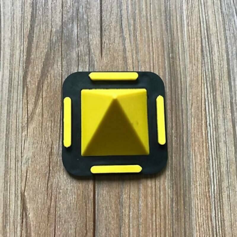 Hands-free pyramid phone and tablet stand silicone multi-color desktop holder yellow
