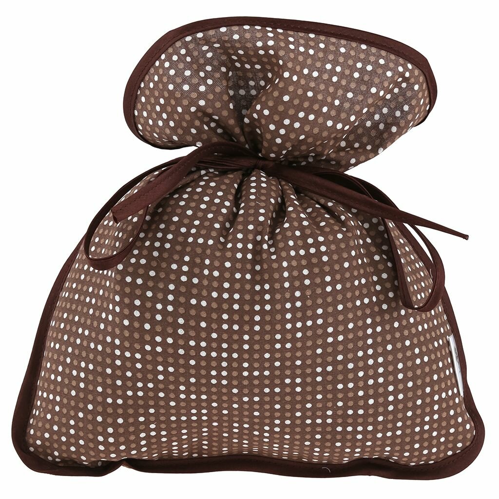 Эко-мешочек Домашняя Мода Конфетти , из хлопка, коричневый, с завязками, 25х30 см (М1-2/3-о)