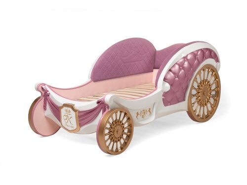 Futuka Kids кровать- карета Рапунцель с мягкими бортиками, 160×80
