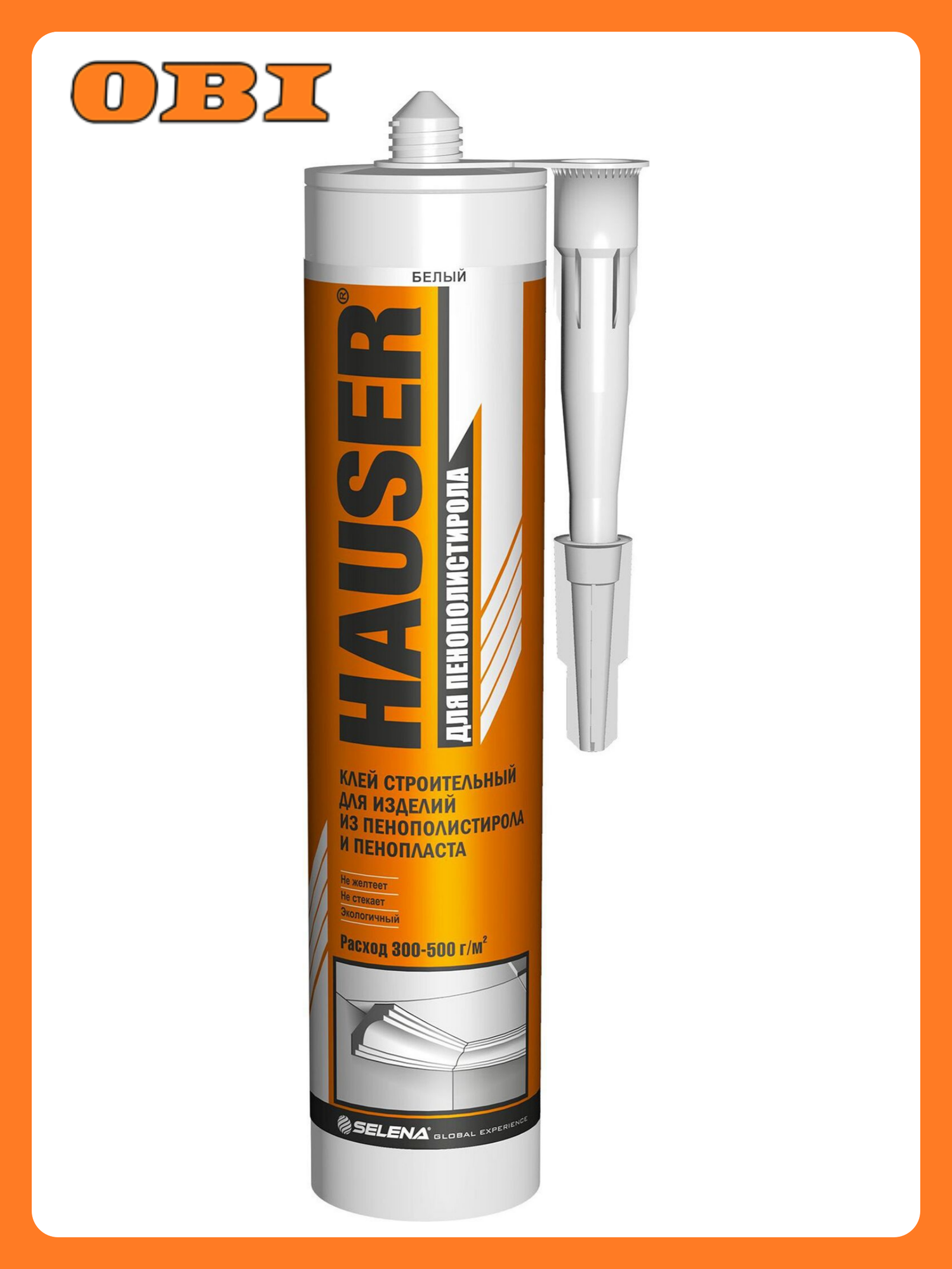 Жидкие гвозди HAUSER, для пенопласта и пенополистирола, 310г