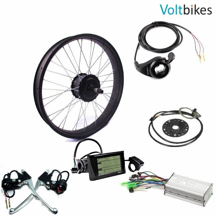 Мотор-колесо для фэтбайка заднее редукторное, 26" 750Вт, LCD SW900, 190мм, набор (KT-DDK)