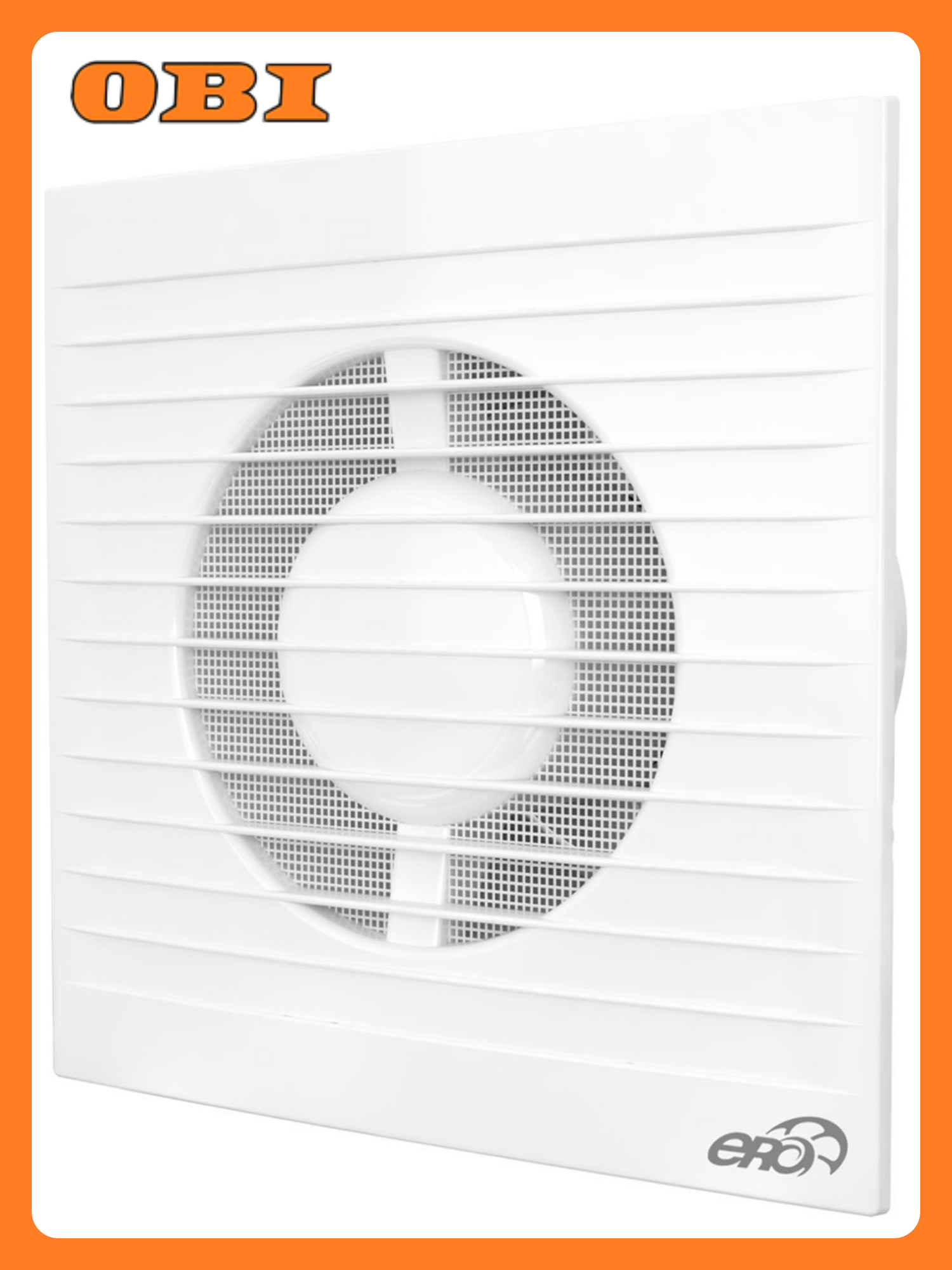 Вентилятор ERA E 100 S, с антимоскитной сеткой, осевой, белый