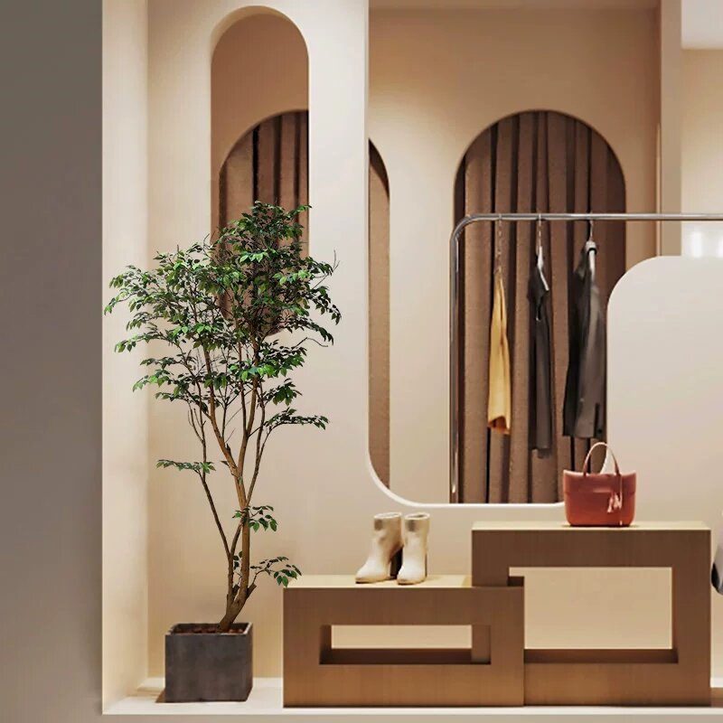 Искусственное растение для декора дома, искусственное дерево для гостиной, большое зеленое растение, украшение для