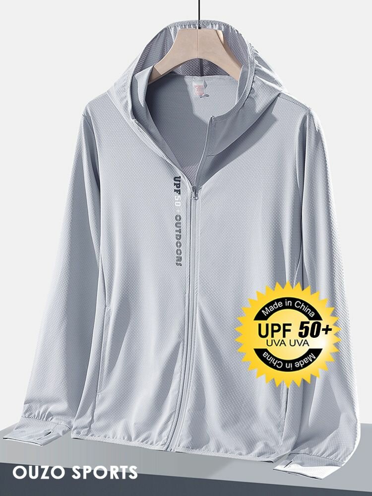 Рубашка для рыбалки мужской с капюшоном UPF50+ УФ-лучи Быстросохнущий и Дышащий Ледяная ткань