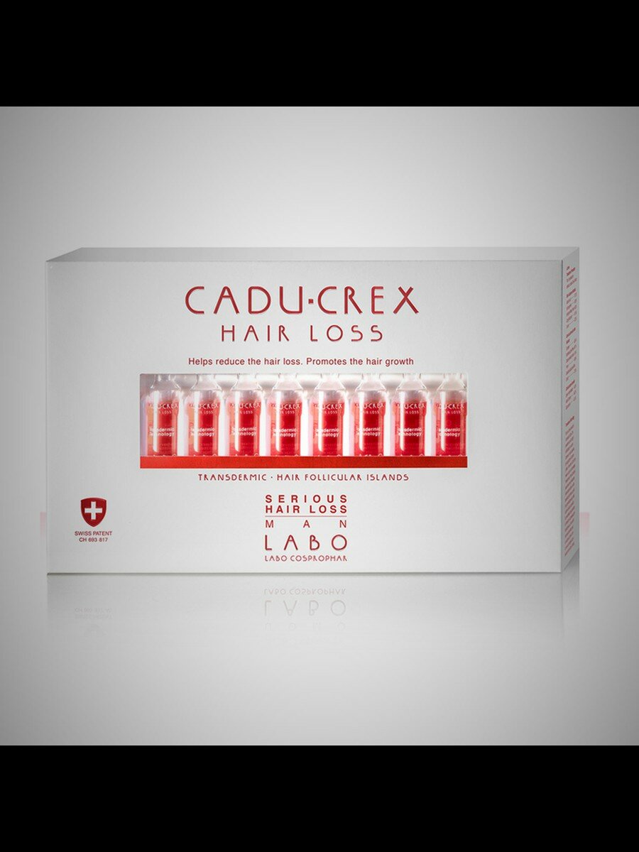 CRESCINA CADU-CREX HSSC Serious, Ампулы для мужчин CADU-CREX HSSC Serious при серьезном выпадении волос 20 шт