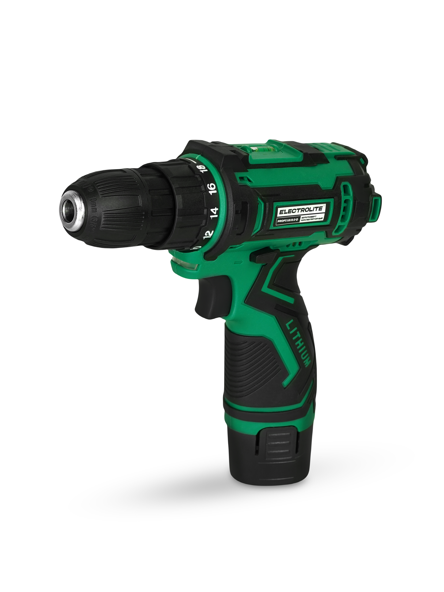 Дрель шуруповерт аккумуляторный Electrolite PROFI 12/2.0Q EL12 В, 2 Ач, 26 Hm, Li-Ion, подсветка
