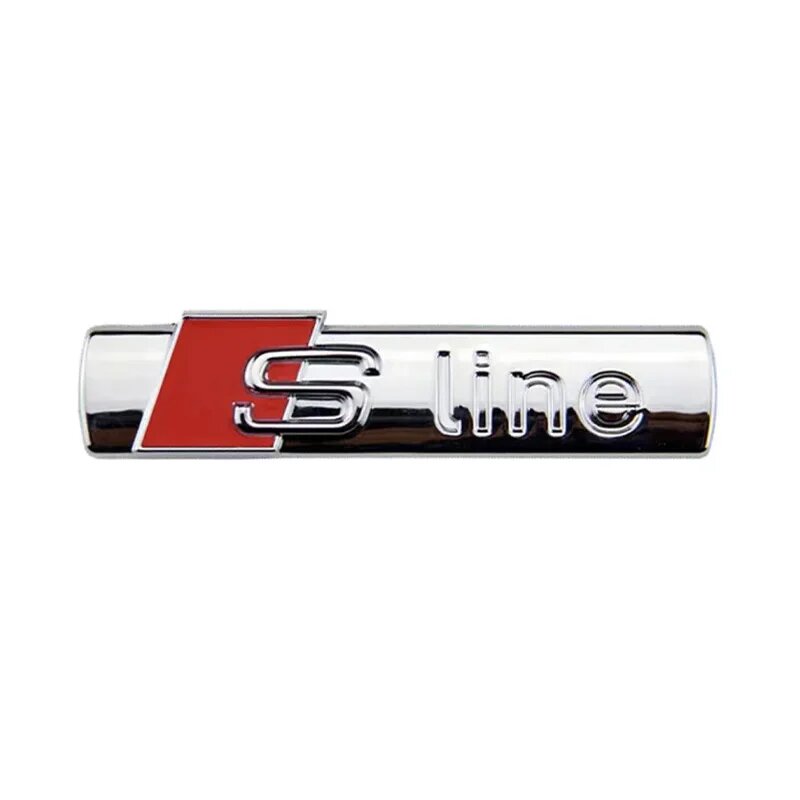 3D Metal Large SLINE Logo S Line Emblem Car Front Grille Badge For Audi A1 A2 A3 A4 A5 A6 Q2 Q3 Q5 Q7 S3 S4 S5 Sline Accessories