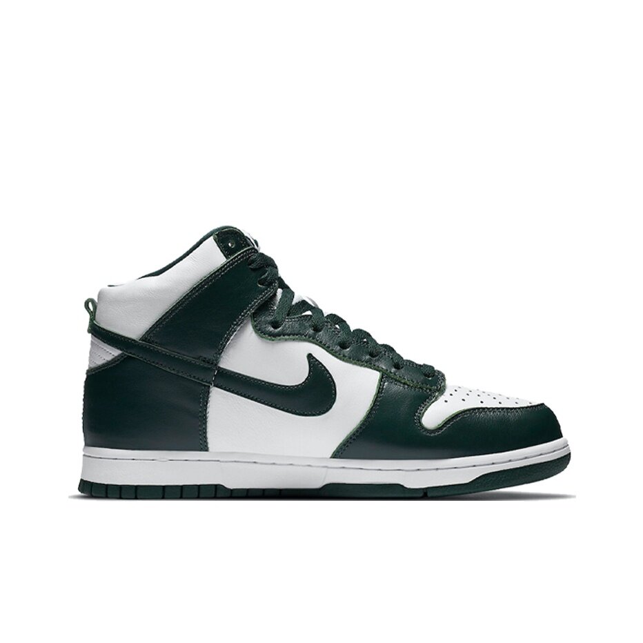 Кроссовки NIKE Dunk High, размер EU 42.5 стопа (27CM), белый-зеленый — фото 1