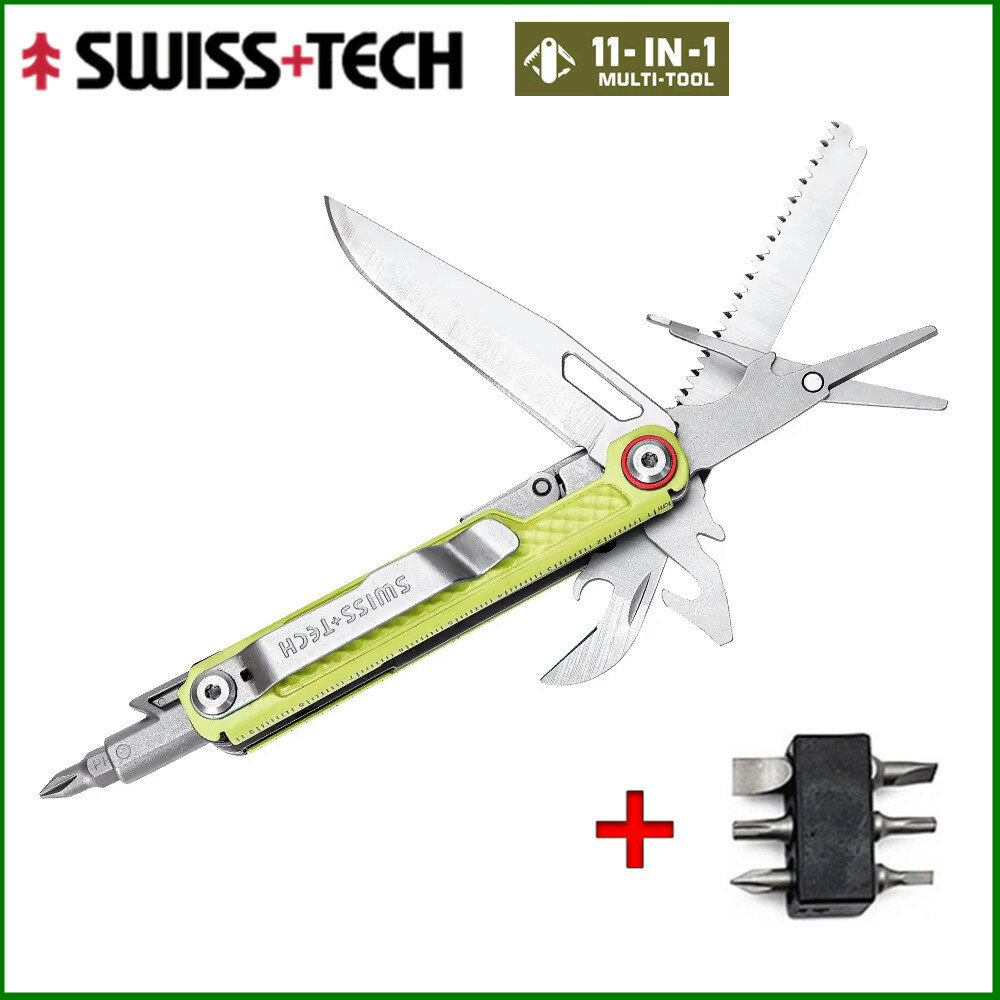 Многофункциональный нож Swiss Tech для выживания на природе, складные портативные ножницы, EDC, аварийное снаряжение