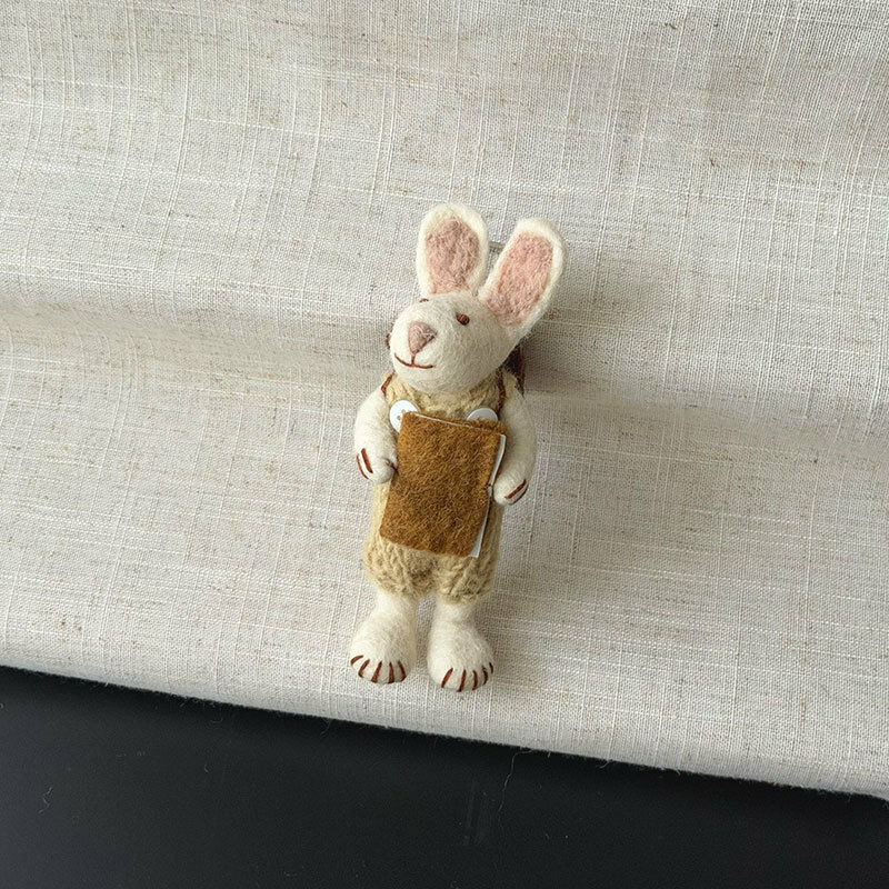 Милый кролик, подвеска из непальской шерсти, старый маленький овечка, брелок, сувенир, аксессуар для куклы, подвесной подарок