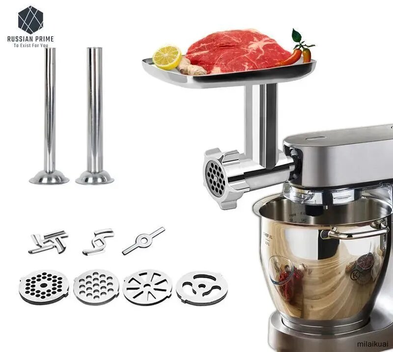 Высокое качество Насадка-мясорубка для кухонной машины Kenwood Подходит для всех моделей, с насадками для приготовления домашних колбас и кеббе