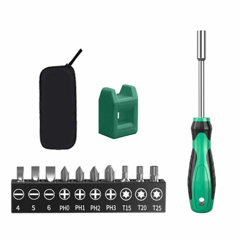 (1 комплект) Адаптер для бит отвертки - отвертка + 25мм смешанные биты