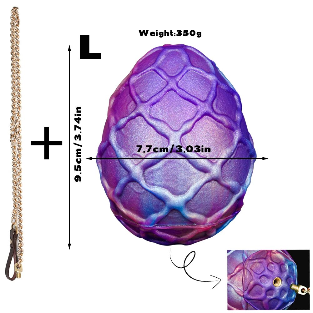 Новая большая анальная пробка типа яйца с цепочкой, анальные пробки для мастурбации Chain style-L