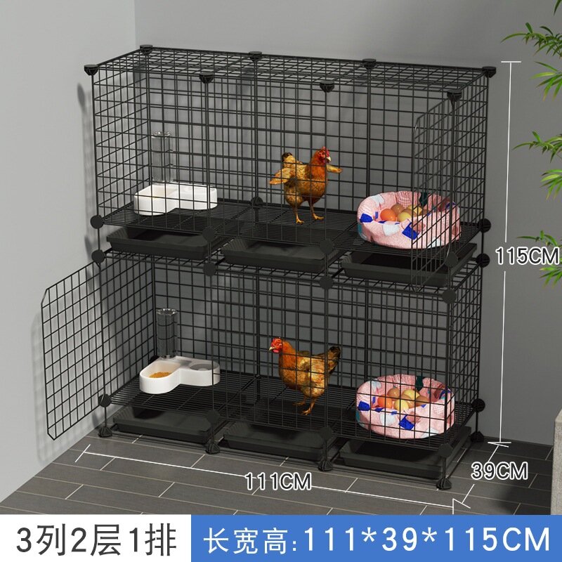 Маленькая клетка для кур и уток для домашнего использования, маленький домашний курятник, курятник с сеткой, собранная клетка для кур на балконе, большого размера