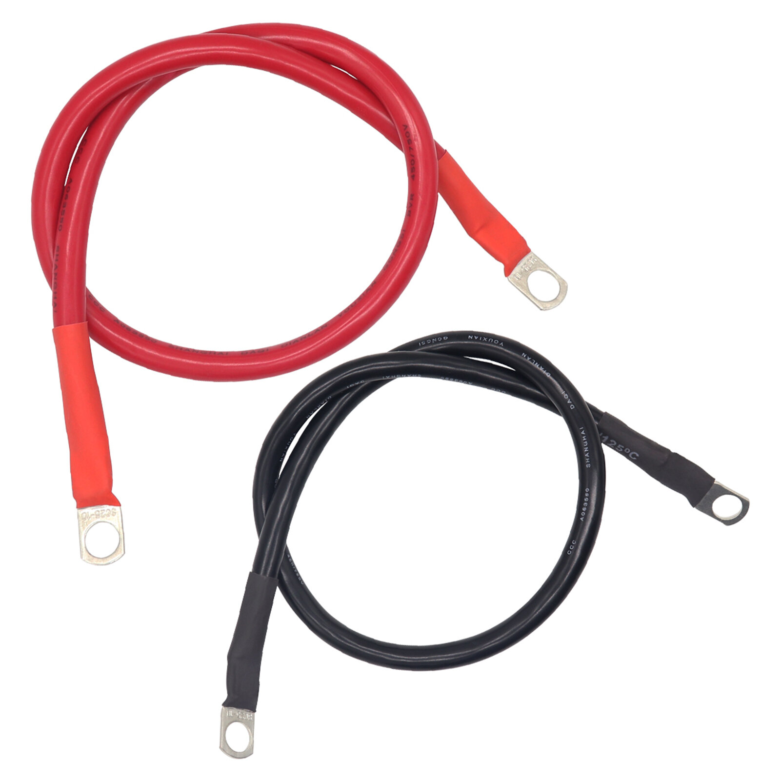 Кабель для аккумулятора Power Cable сечение 25 кв. мм длина 0.6м 4 AWG черный и красный провод для аккумулятора 2 шт. материал смола и медь ток 150A длина продукта 60см вес 322г размер упаковки 24*16*2см вес упаковки 326г