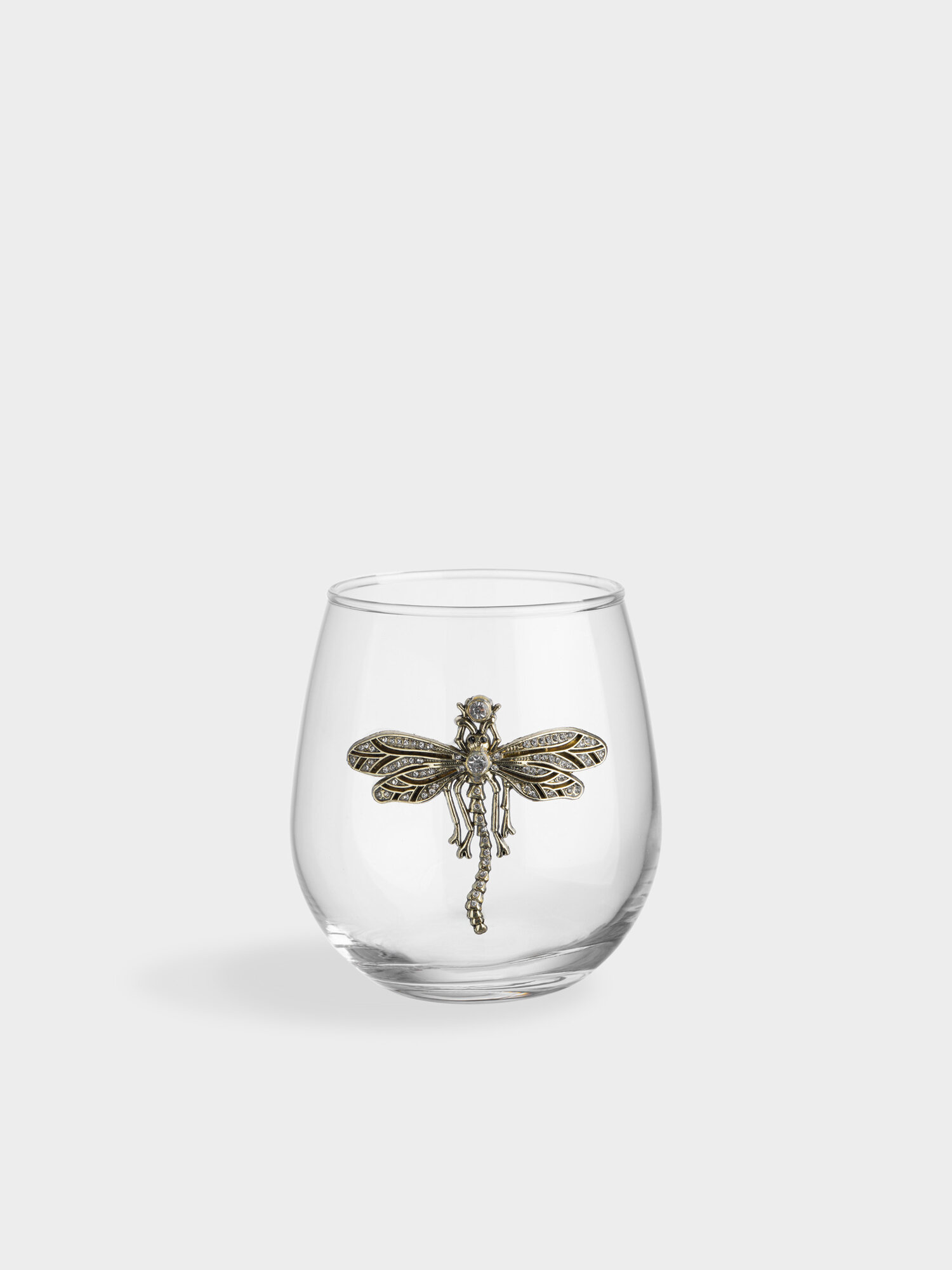 Стакан, 10 см, 480 мл, стекло Б/металл, Стрекоза, Lux elements, Kuchenland