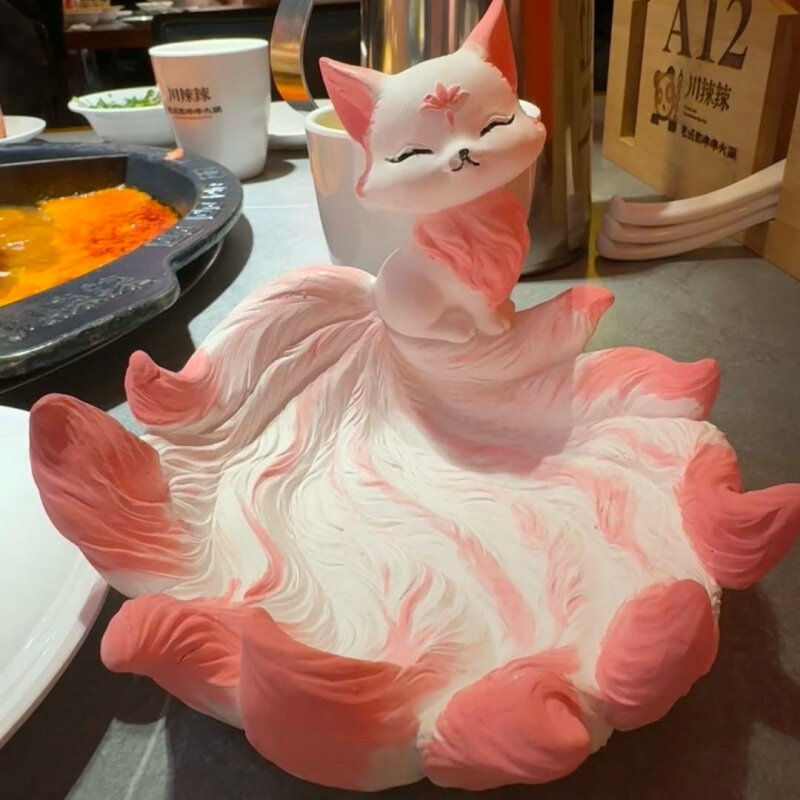 Горячая продажа: Гипсовая кукла девятихвостого лиса, большая, новая модель, для раскрашивания, хранения, белая, для рисования с бесплатной краской и бесплатной доставкой