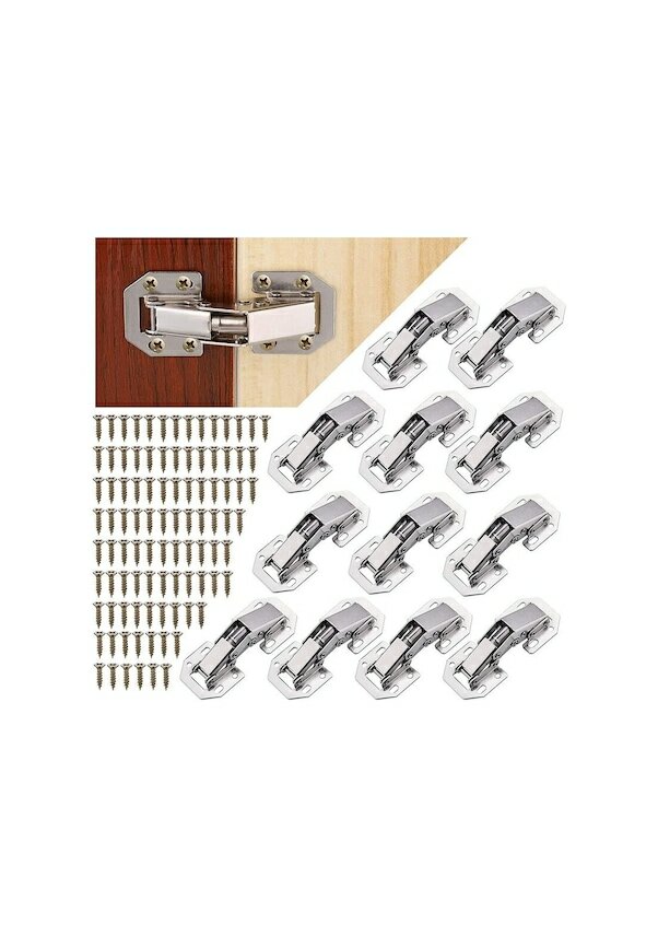 Шарниры из нержавеющей стали, гидравлические буферные амортизационные пружинные шарниры для гардеробов, шкафов, дверей и окон, 12 штук