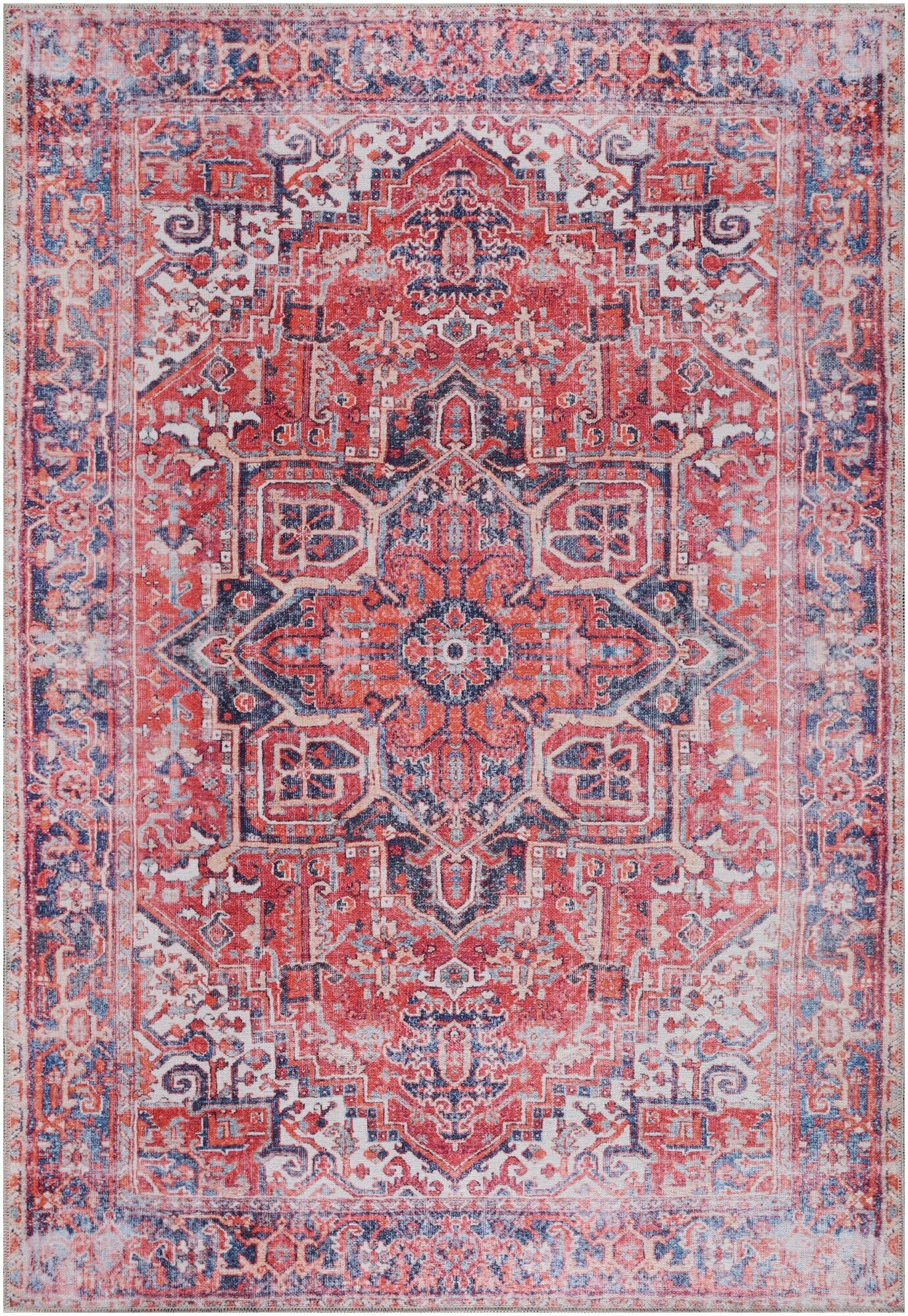 Ковер DivaHome, прямоугольный, безворсовый, полиэстер/хлопок, 0.4x0.6 м . легко чистится