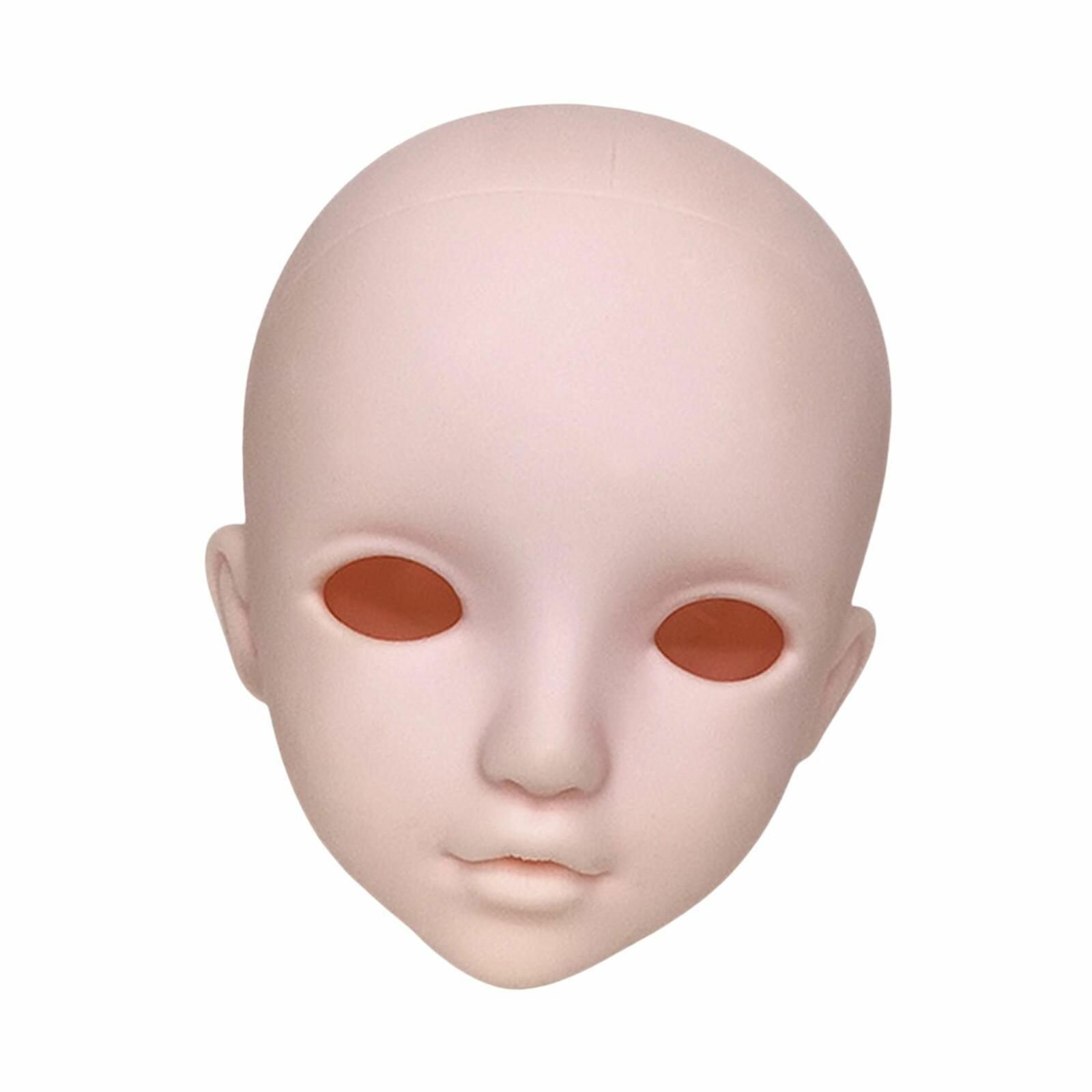 Голова куклы БЖД 60 см, реалистичная виниловая, для тренировки макияжа и создания кукол.