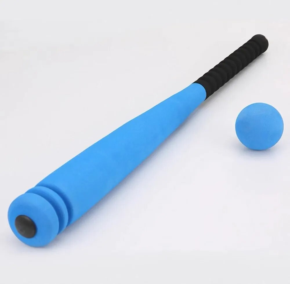 Набор пенопластовых бейсбольных бит и бейсбольных игрушек, 54 см, 1 клюшка и 1 мяч, синий
