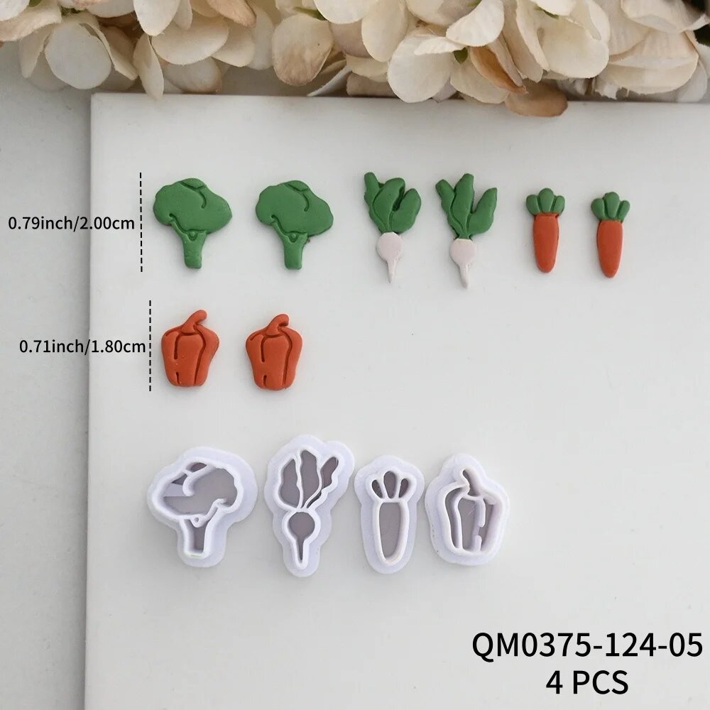 Формы для резки полимерной глины PLA 4 шт.