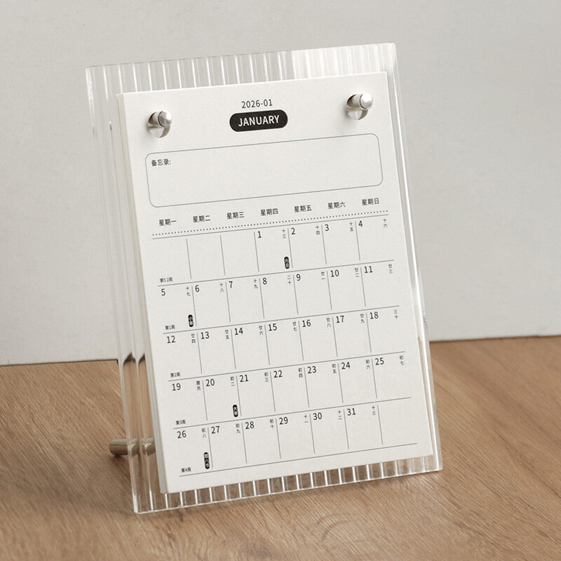 Календарь из массива дерева, индивидуальный настольный орнамент, настольный календарь 2026 года, индивидуальный ежемесячный календарь, индивидуальный еженедельный календарь, корпоративный офисный маленький подарок