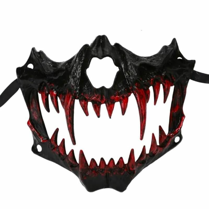 Скелет скелета на Halloween Hallowon Anime Dragon Wolf Decorative Horrors Party, - кровоточащий тигр черного цвета