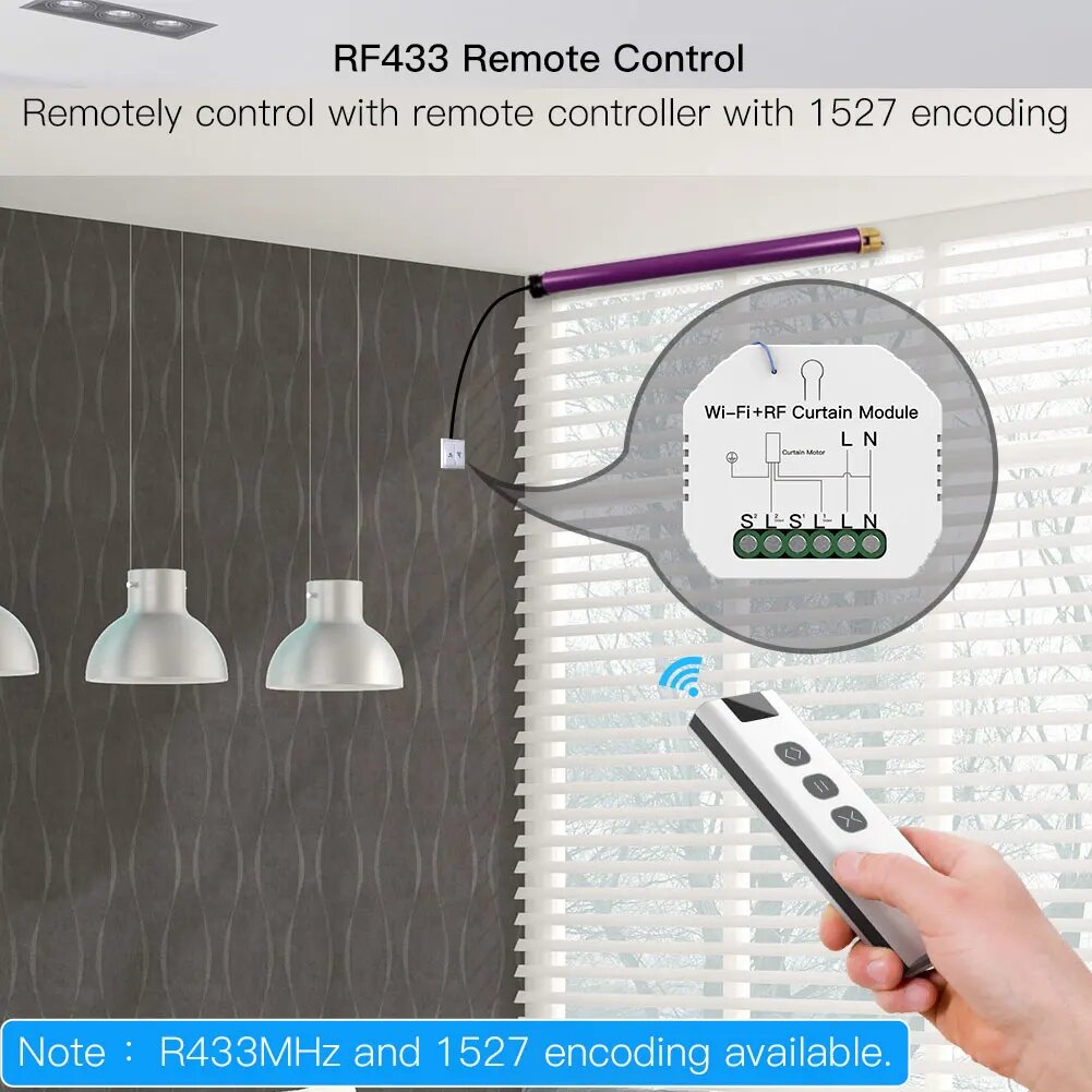 Модуль управления шторами MOES Tuya Roller Blinds Module — фото 1