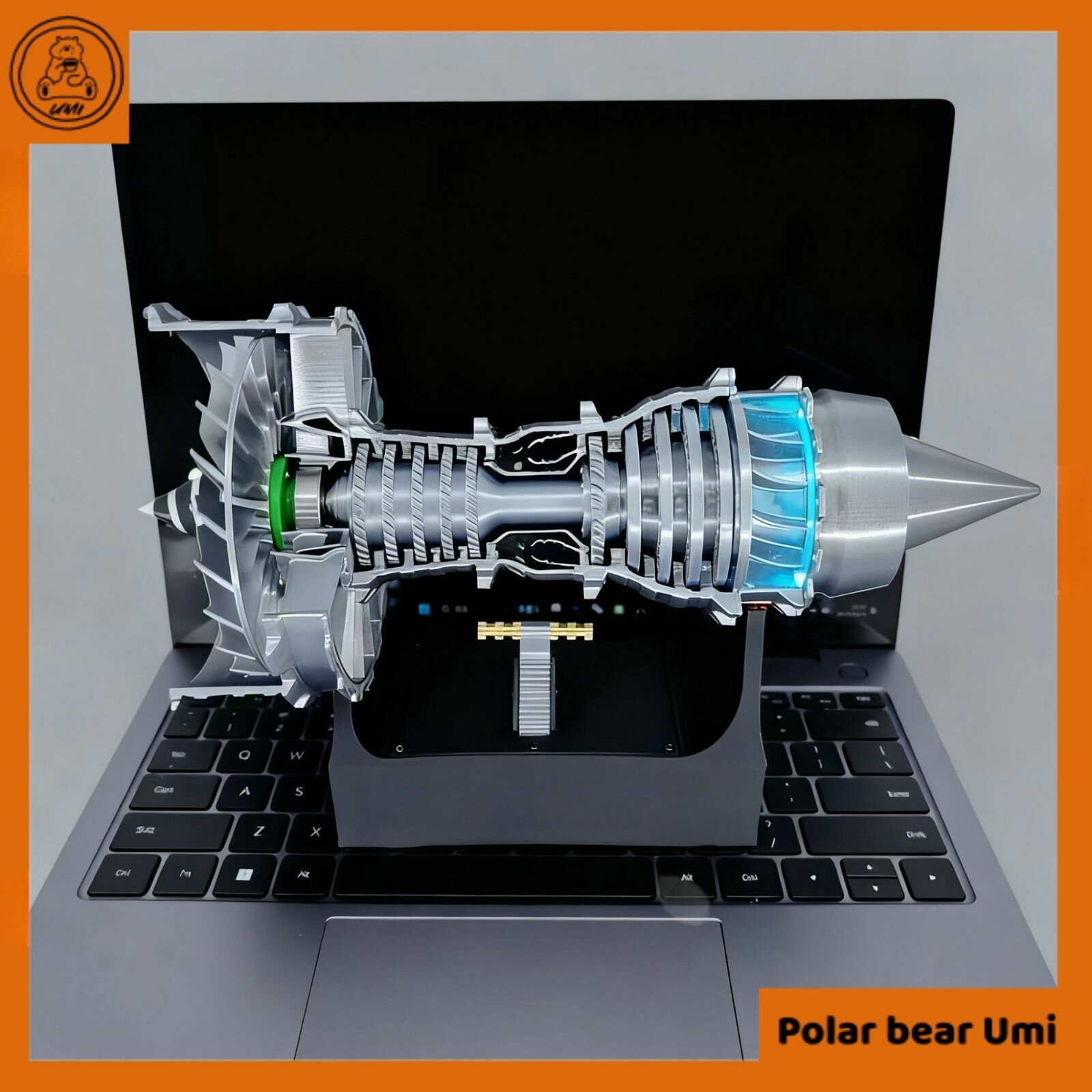 Модель авиационного двигателя, работающая, развивающие игрушки для детей , с ручными инструкциями