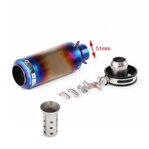 Универсальный выхлопной глушитель для мотоцикла, глушитель выхлопной трубы для Honda Z900, Z800, Z1000, CBR600, CB650F, R1, R3, R6, 51 мм, 60 мм -S-C- Laser 51mm