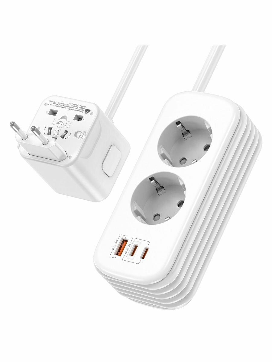 Конверсионный штекер европейского стандарта, удлинитель питания