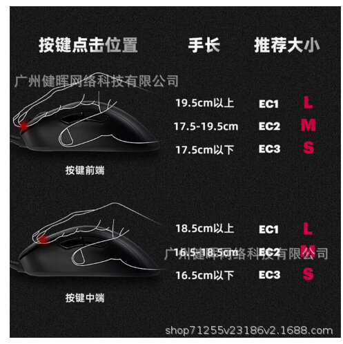 Проводная игровая мышь ZOWIE GEAR EC2-C USB, эргономичная и легкая