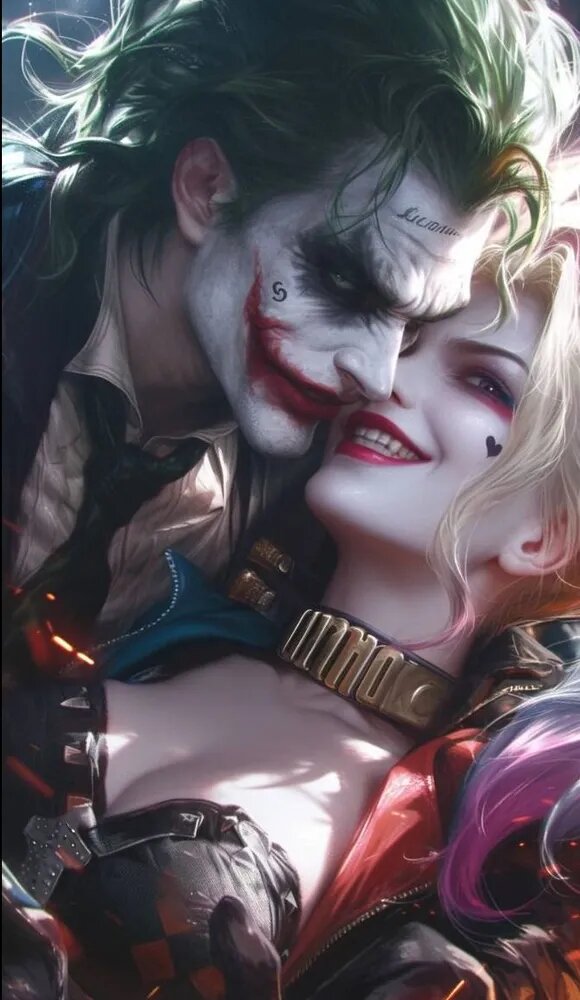 Алмазная Мозаика "Харли Квин И Джокер" MozArt / Вышивка Стразами 40x50 / Живопись, Художники