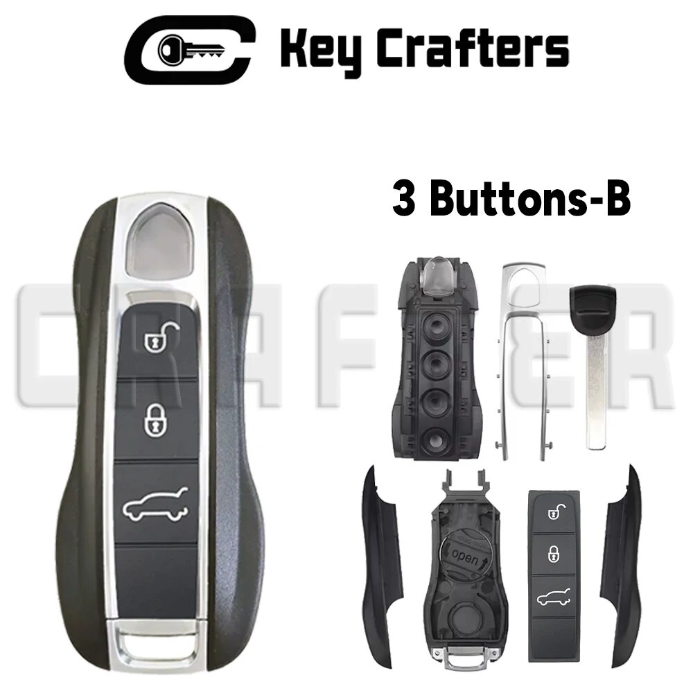 Чехол для ключа Porsche 3 Buttons-B, Not Cutting