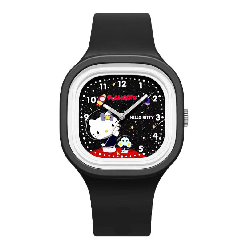 2024 Новый силиконовый электронный часы с мультяшным узором Cinnamoroll Pompompurin для детей и женщин