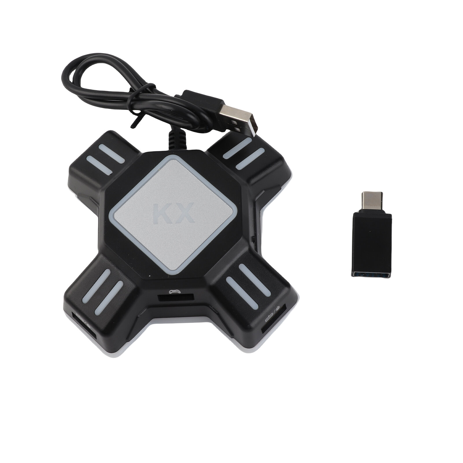 Портативный адаптер для клавиатуры и мыши, заменяющий геймпад KX для Switch/Xbox/PS5/PS-4/PS3.