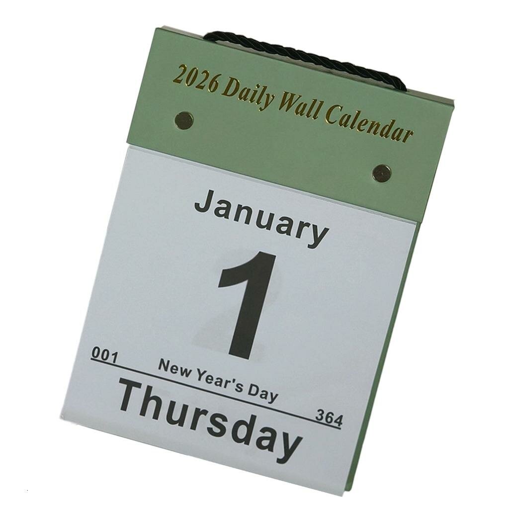 Календарь 2026 отрывной с праздниками, Зеленый