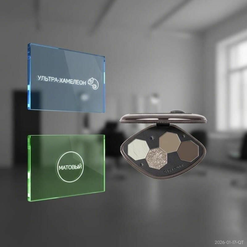 Палетка теней для век матовая с эффектом хамелеон для яркого макияжа