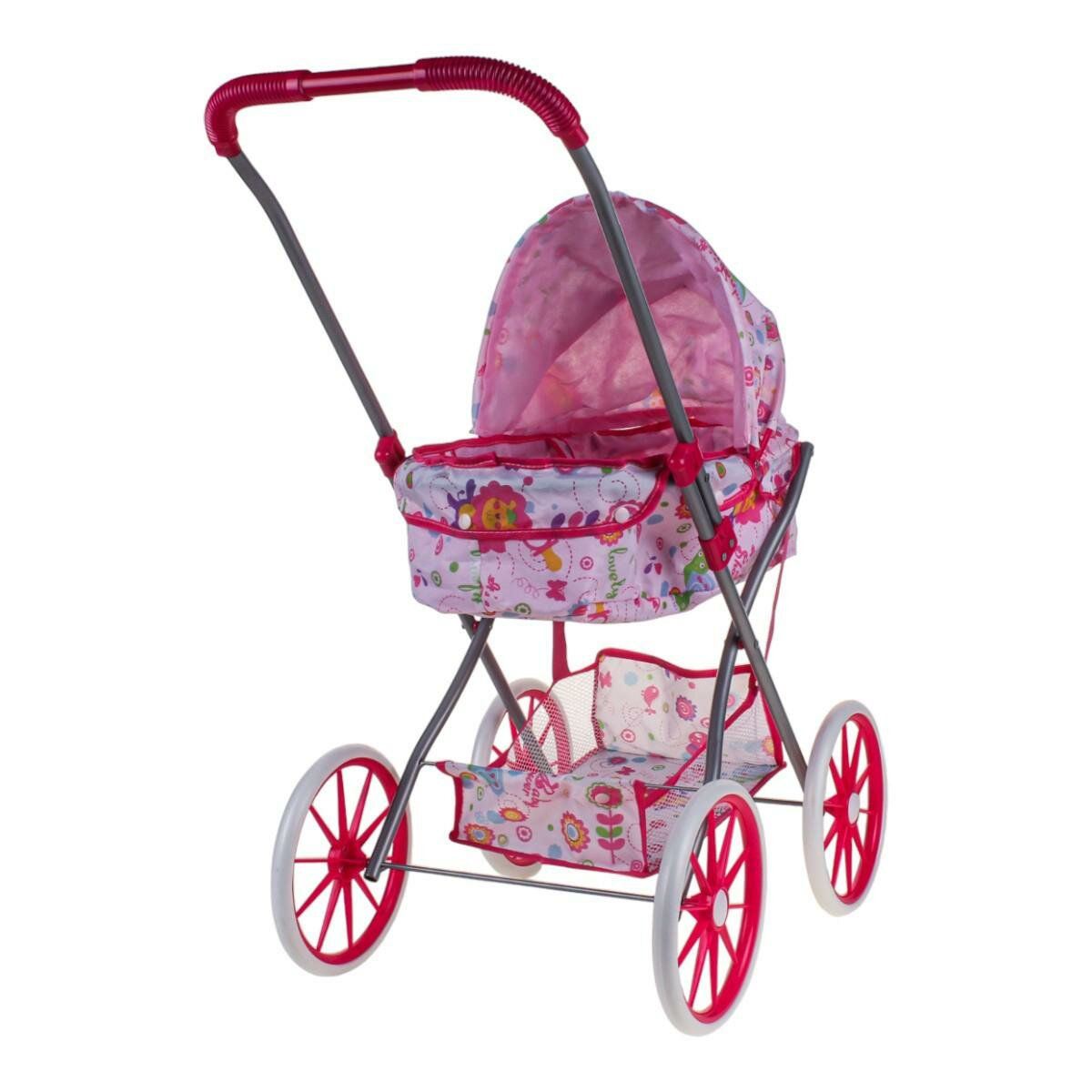 Коляска лежачая для куклы "YZ936-6", разноцветный принт, размер 60х35см