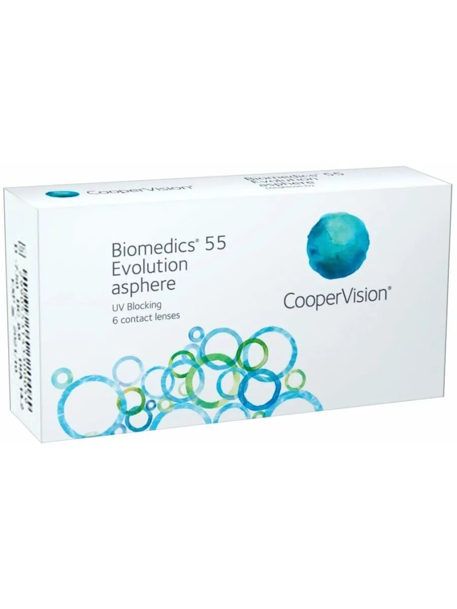 Контактные линзы CooperVision Biomedics 55 Evolution 6 шт, R 8.6, D -4.50
