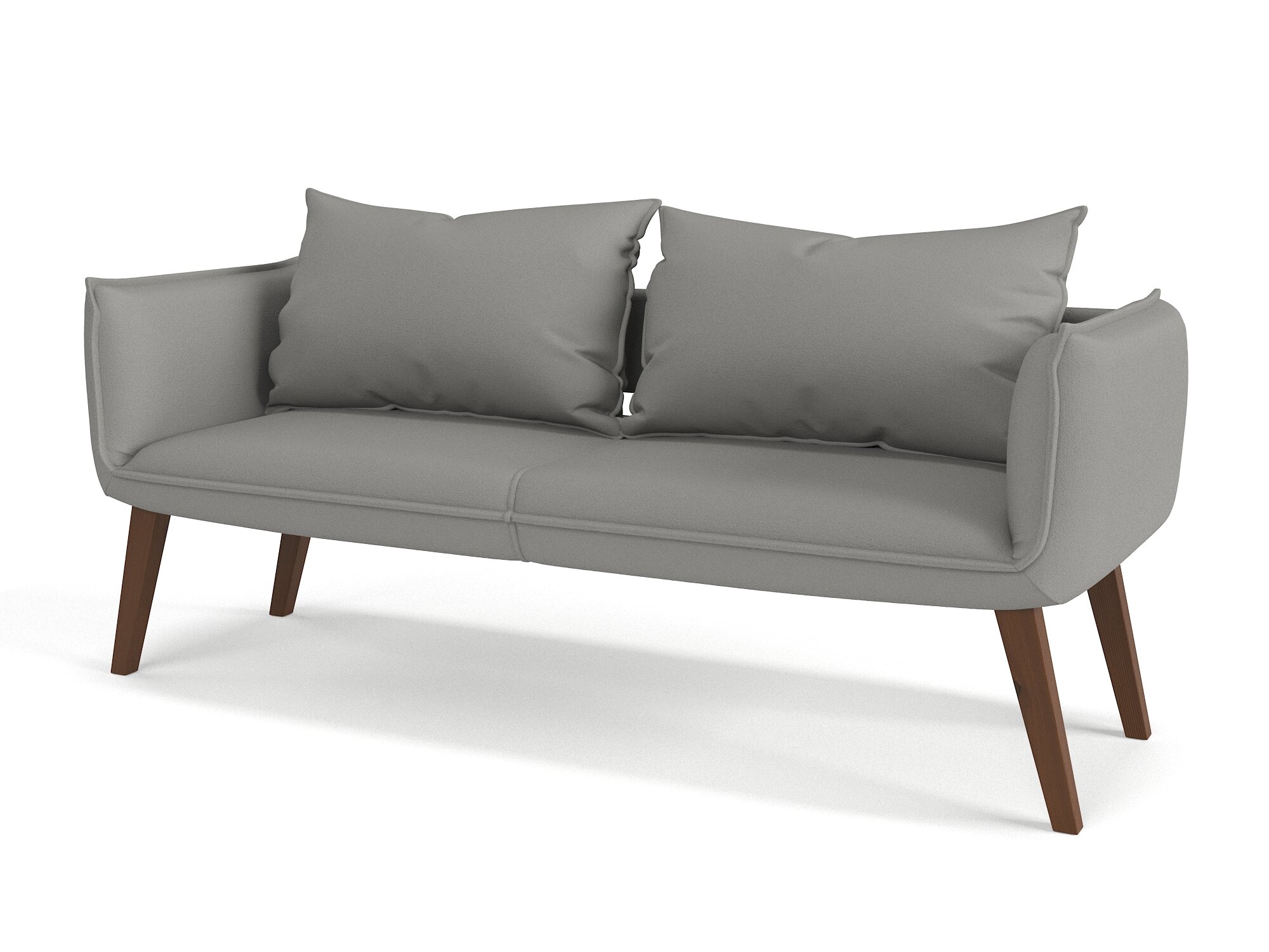 Мини диван на ножках Soft Element Портер30 Grey, велюр, двухместный, офисный, кухонный