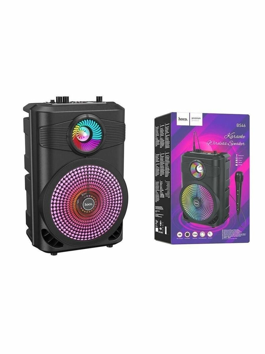Колонка портативная с микрофоном HOCO BS46, Активная напольная акустика