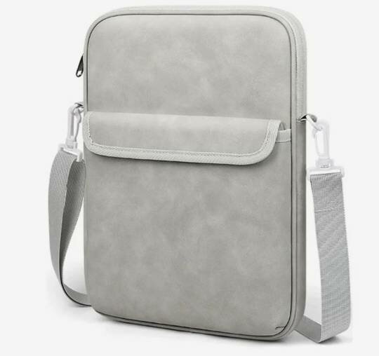 Сумка-чехол для планшета 10.8-11 дюймов, универсальная, серая, экокожа