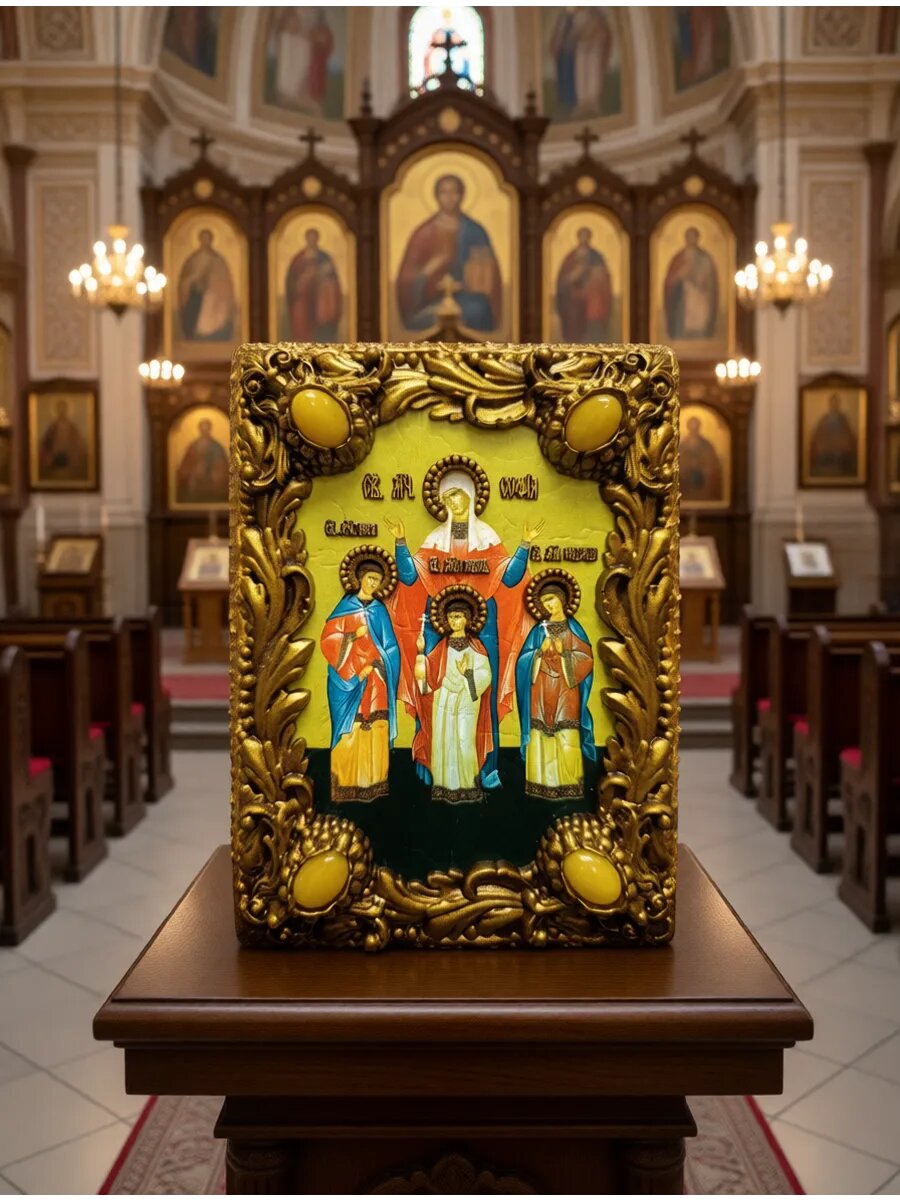 Икона Вера Надежда Любовь и мать их София