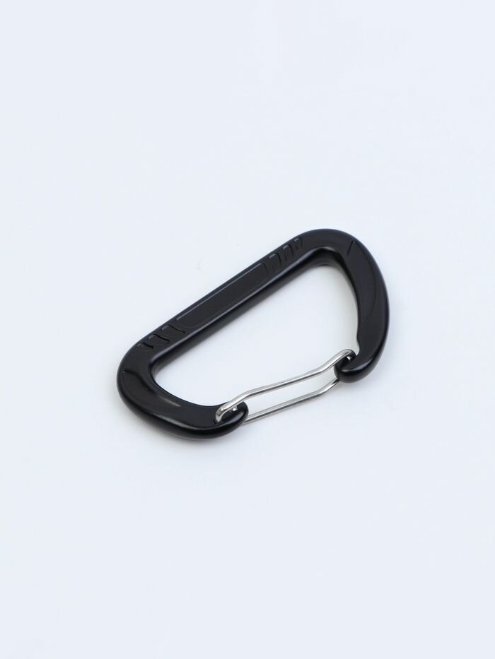 Карабин для альпинизма с защёлкой, чёрный, 8 см, 12 KN