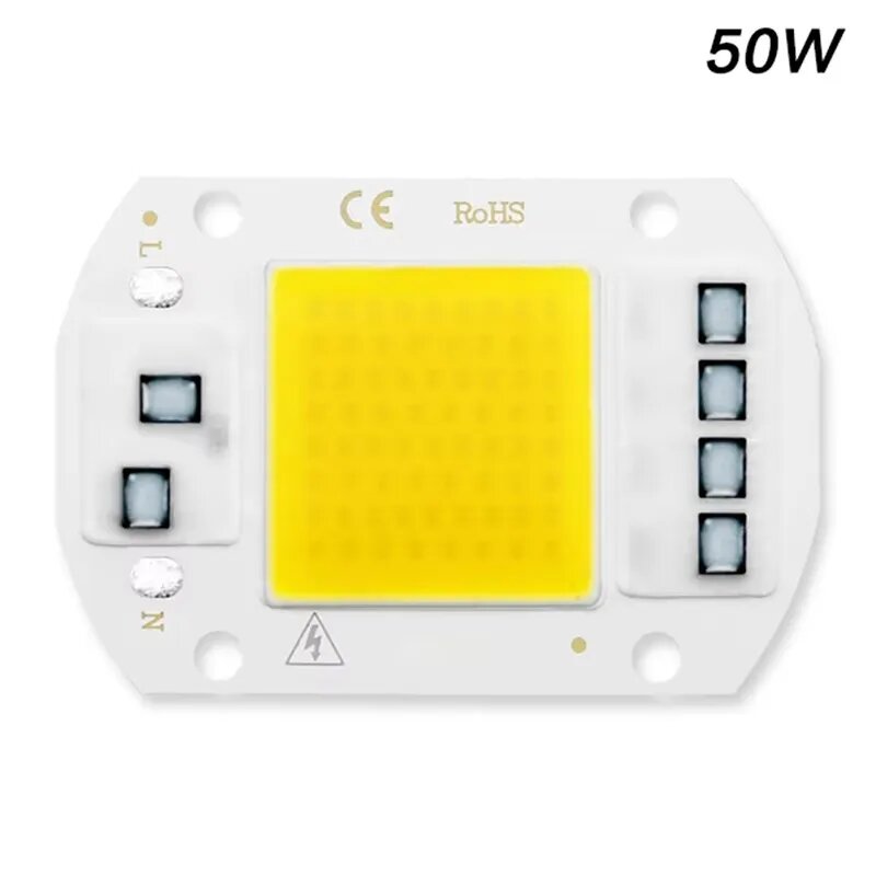 Светодиодная лампа COB 10W 20W 30W 50W 220V COB 50w, Cold white